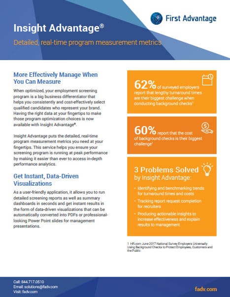 Insight Advantage | First Advantage